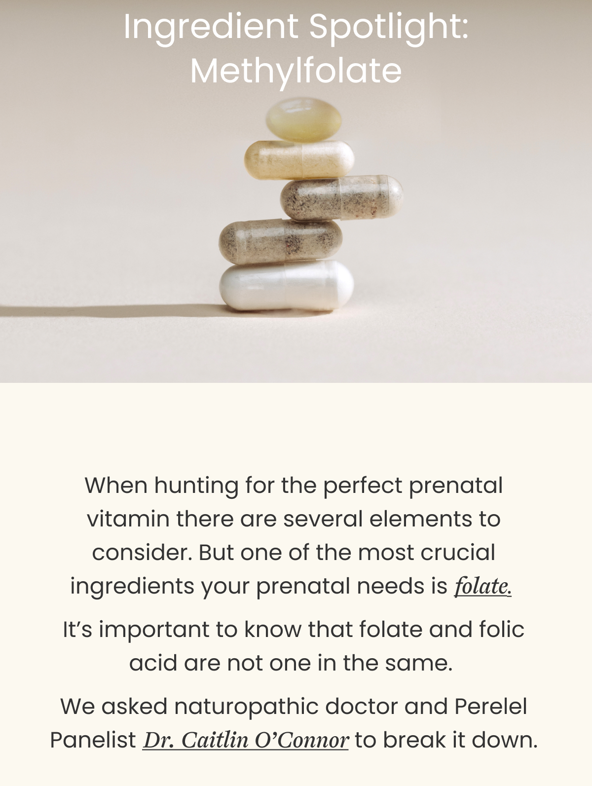 Perelel: Our medical POV on folic acid vs. folate | Milled