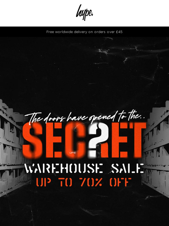 Hype: Secret Warehouse sale: New lines added! Shop Now! 😱🥰 | Milled