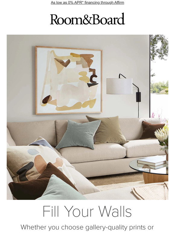 Room & Board: Complete your room with wall art | Milled
