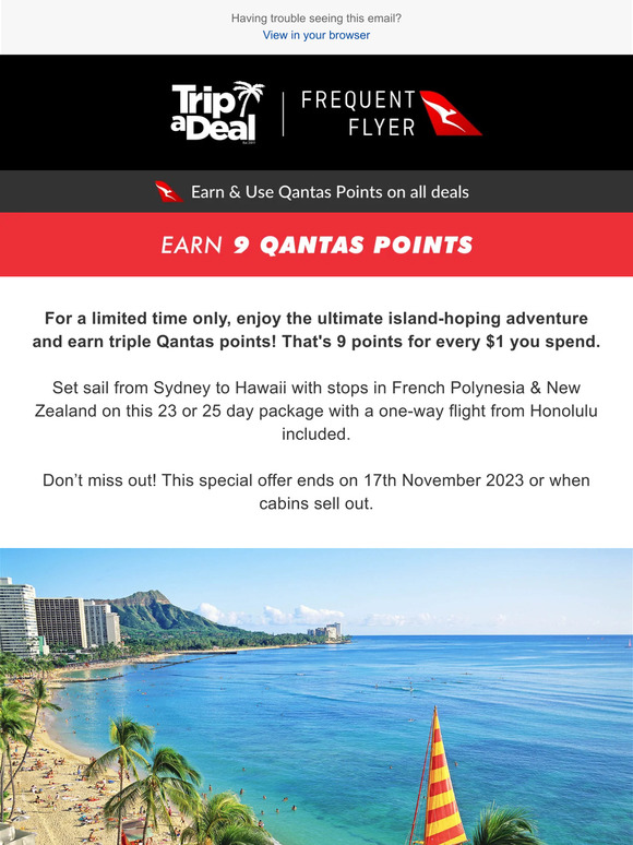TripADeal: Act fast! Save 36% and earn triple Qantas points on this ...