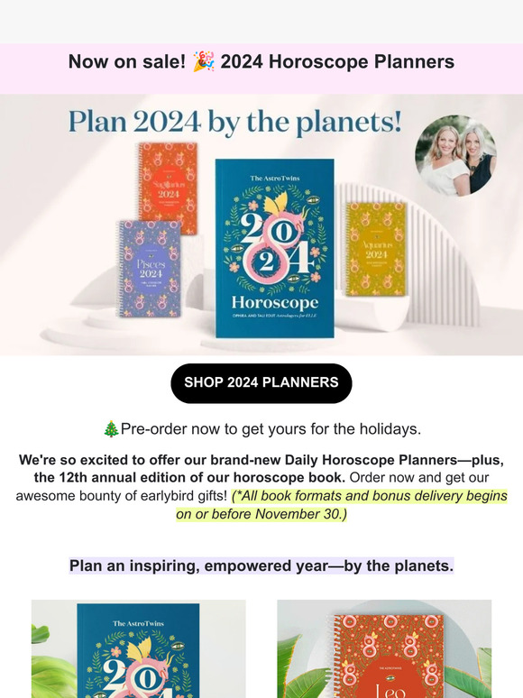 AstroTwins: 🎁 2024 Horoscope: How to plan a powerful year | Milled