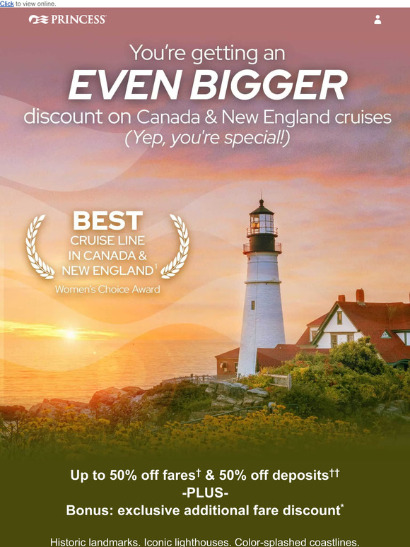 Princess Cruises: Only YOU get a deeper discount… 🍁 | Milled