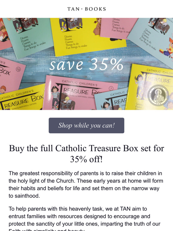 TAN Books: Get the full Catholic Treasure Box set for 35% off | Milled