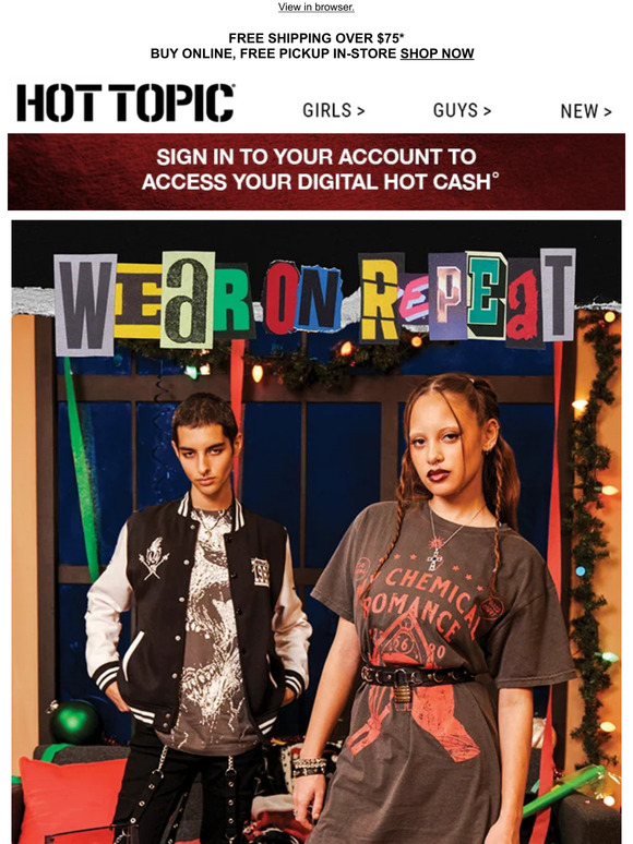 Hot Topic: Band merch at the top of everyone's (play)list 🔊 | Milled