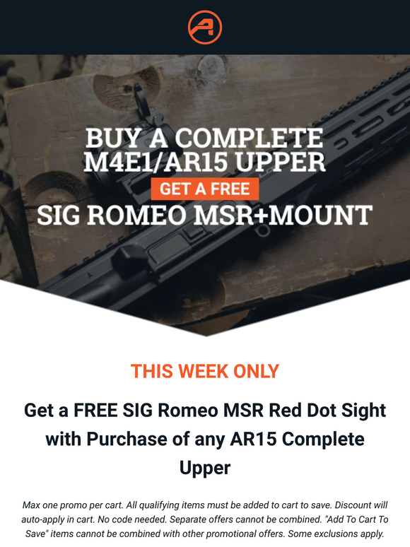 Aero Precision: FREE SIG Romeo MSR Red Dot Sight ⚡ When You Buy Any ...