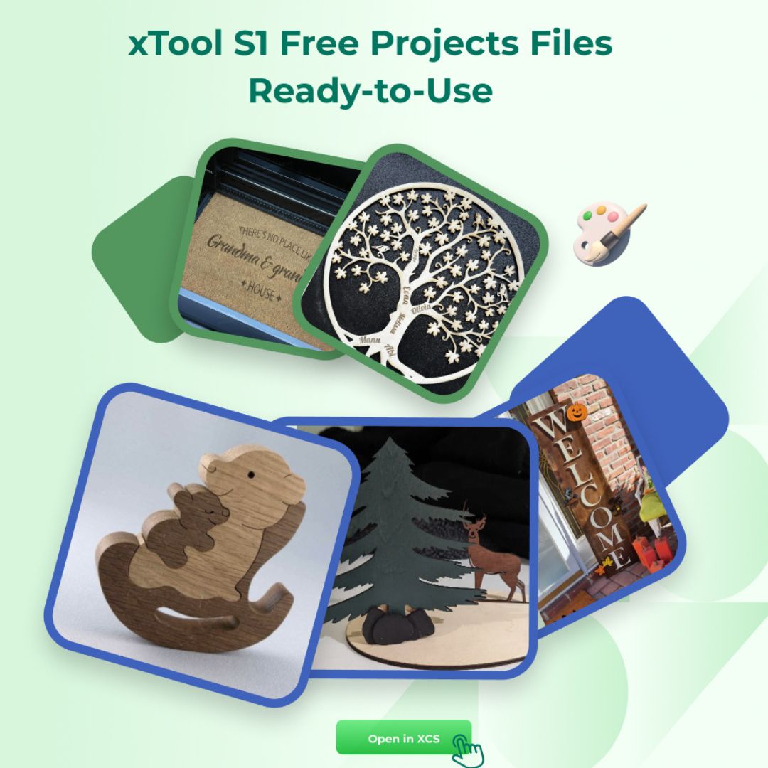 xTool: Wakeup Monday👋xTool S1 Makers' Latest Design, Free to Use! | Milled