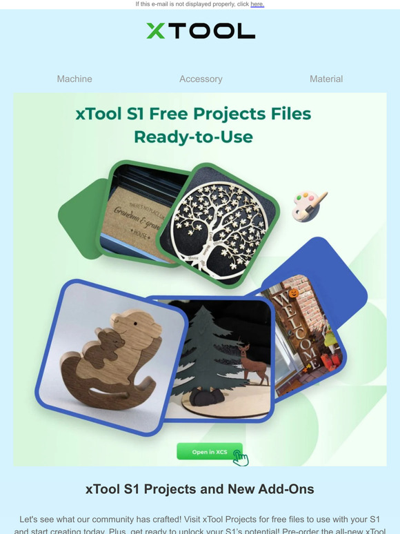 xTool: Wakeup Monday👋xTool S1 Makers' Latest Design, Free to Use! | Milled