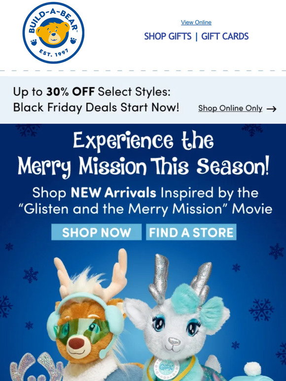 Build-A-Bear: NEW Merry Mission Collection Now in Stores and Online ...