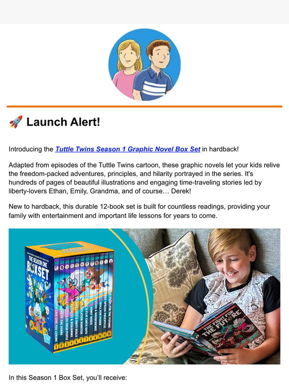 Tuttle Twins: 🚀 Launch Alert: Brand New Graphic Novel Boxed Set! | Milled