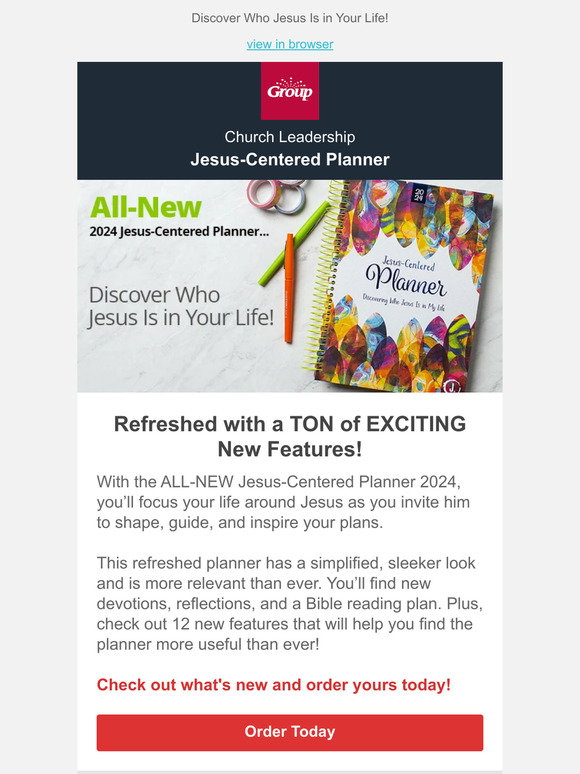 Group Youth Ministry: NOW AVAILABLE: Jesus-Centered Planner 2024 ...