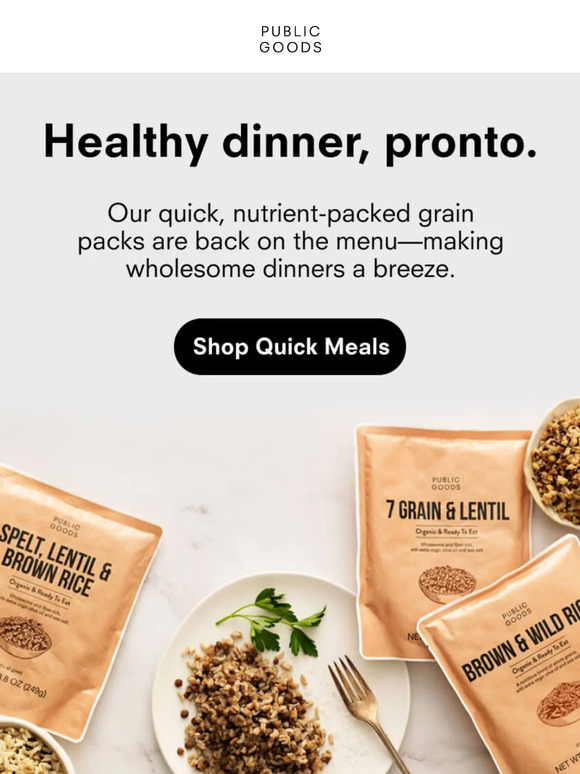 Public Goods: Grain packs are back. | Milled