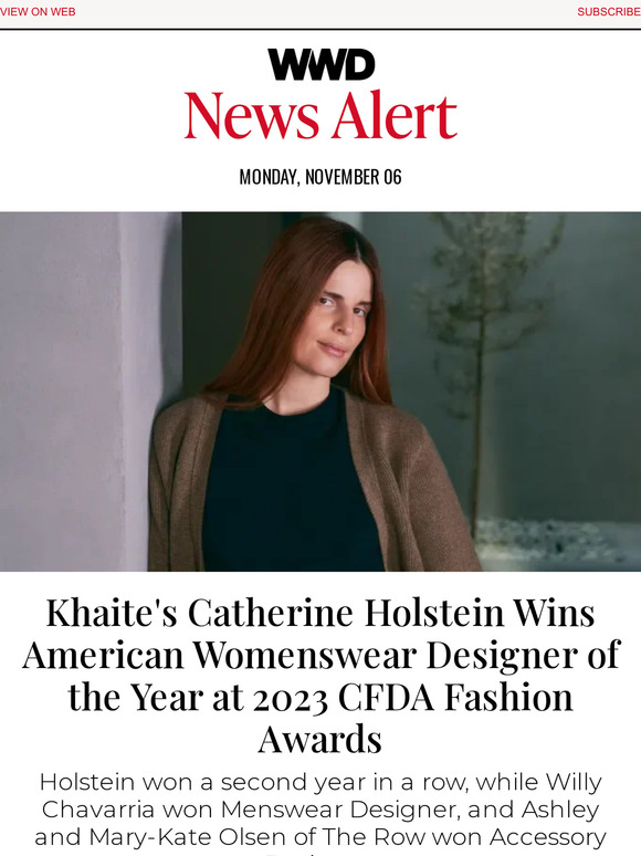 Women's Wear Daily: Khaite’s Catherine Holstein Wins American ...