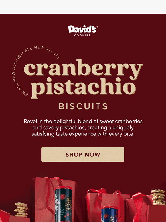David's Cookies: Say Hello to Our New Crave-Worthy Cranberry Pistachio ...