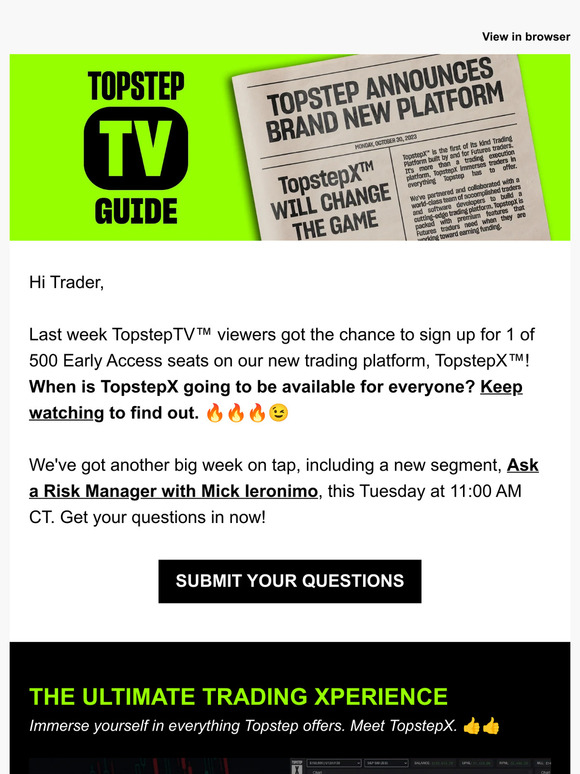 Topstep: [TopstepTV] Did You Miss the TopstepX Demo? 👀 | Milled