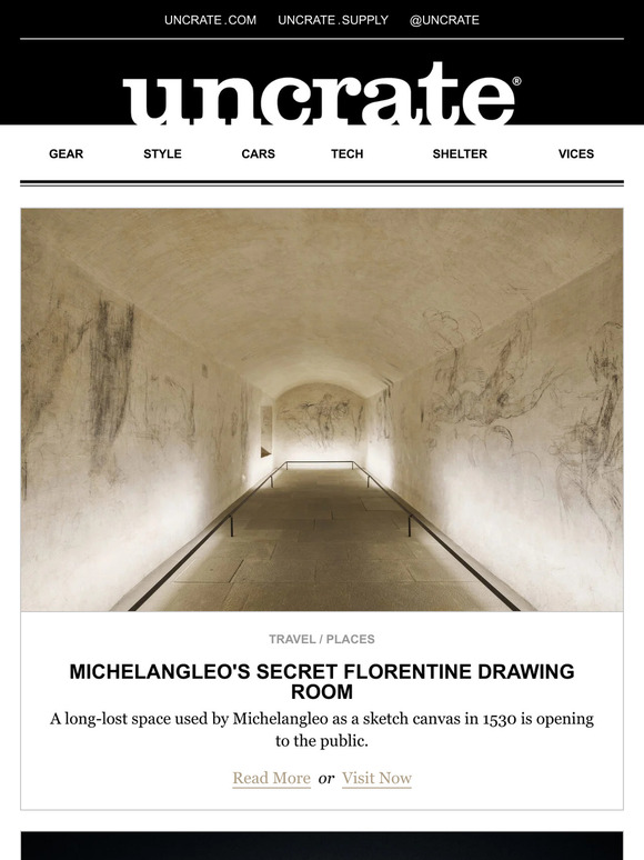 Uncrate: Michelangleo's Secret Florentine Drawing Room & more | Milled