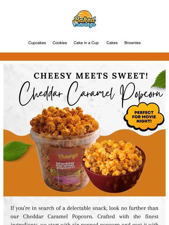 Baked Cravings: Cheesy Meets Sweet: Cheddar Caramel Popcorn ...