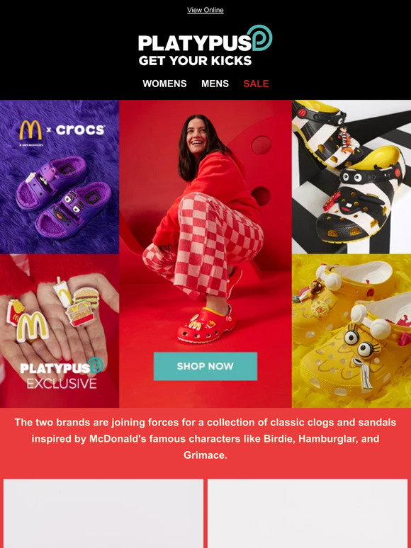 Platypus Shoes: McDonald's x Crocs: Only at Platy | Milled