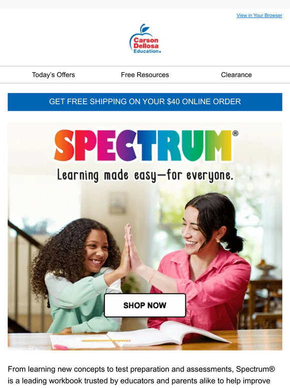 Carson-Dellosa Education: Learning Made Easy with Spectrum | Milled