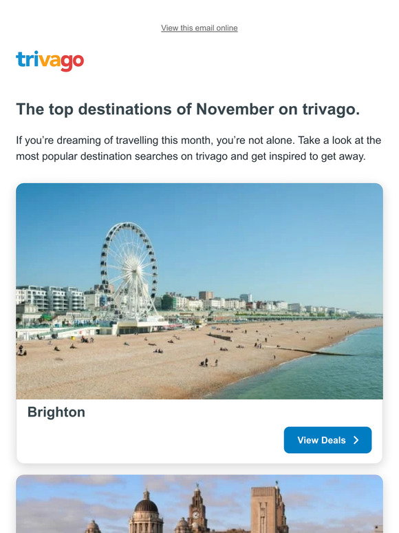 Trivago: November getaway? Here’s where to go. | Milled
