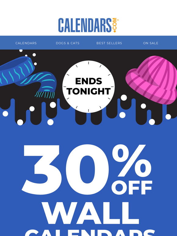 Calendars.com: That's a (cozy) wrap: 30% off ending | Milled