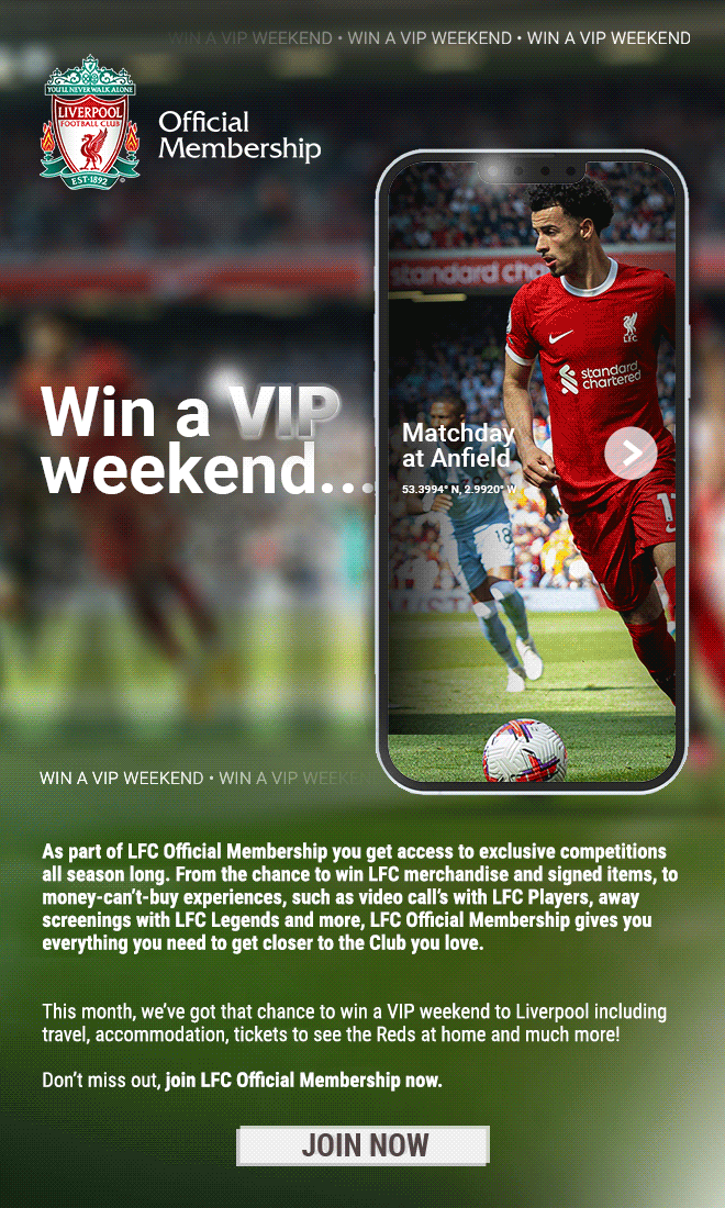 Liverpool FC: Win a VIP trip to Anfield | Milled