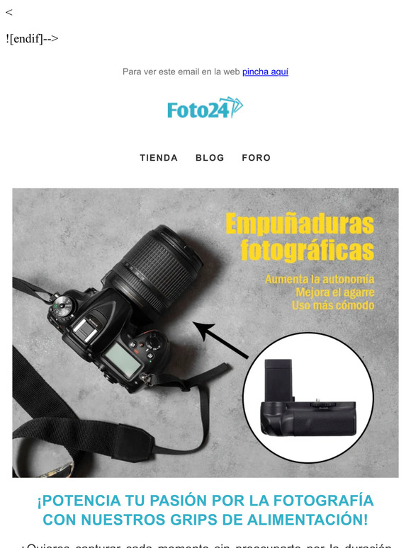 Foto24: 💪 Potencia tu equipo: Conoce nuestros GRIPS para fotografía ...