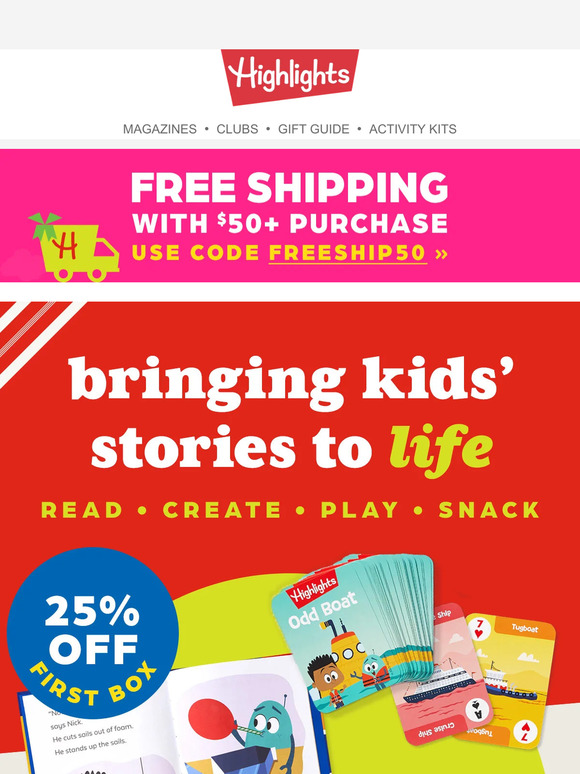 Highlights for Children: 25% OFF first box 📬 High Five Activity Box ...