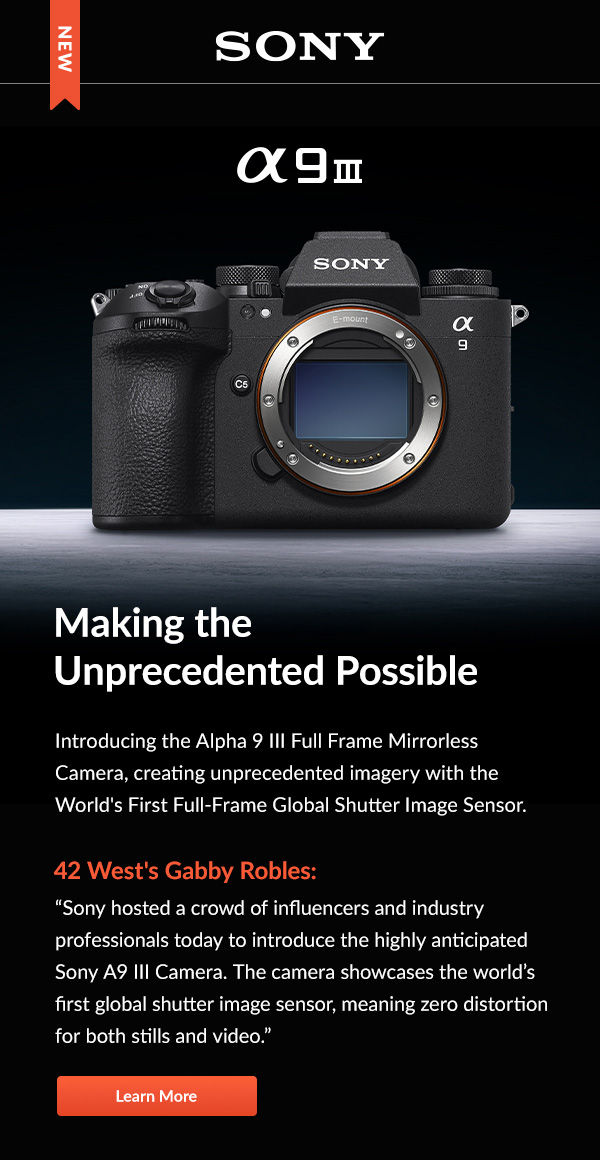 Adorama: Sony Announced a9 Mark III with World's First Global Shutter | Milled
