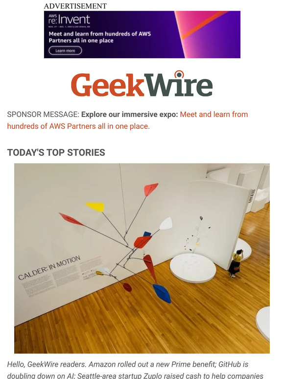 GeekWire: Major Calder art exhibit opens in Seattle thanks to ex-Microsoft president | GitHub ...