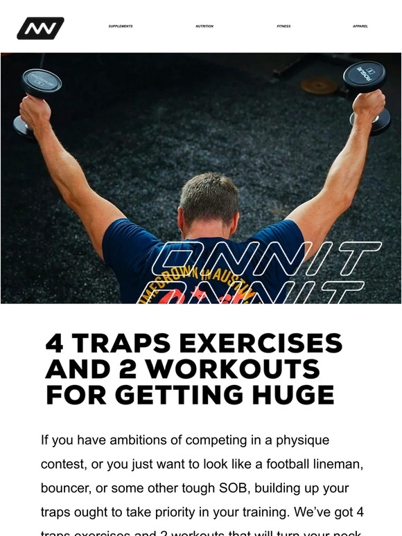 Onnit: 4 Traps Exercises and 2 Workouts for Getting Huge | Milled