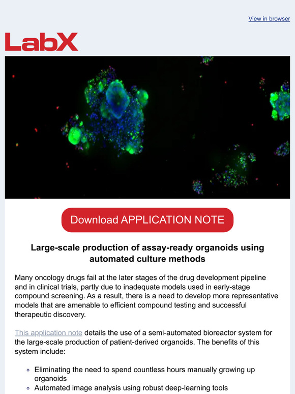 LabX: Download: Large-scale production of assay-ready organoids using ...
