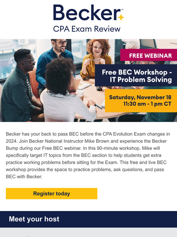 Becker: Free BEC Workshop - IT Problem Solving | Milled