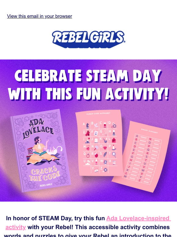 Rebel Girls: A fun activity to celebrate STEAM Day! | Milled