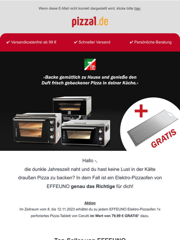 MotorGarten: ⚡ EFFEUNO Elektro-Pizzaofen + GRATIS Zugabe | Milled