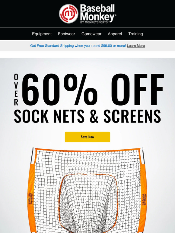 Baseball Monkey: Save Over 60% on MonkeySports Sock Screens | Milled