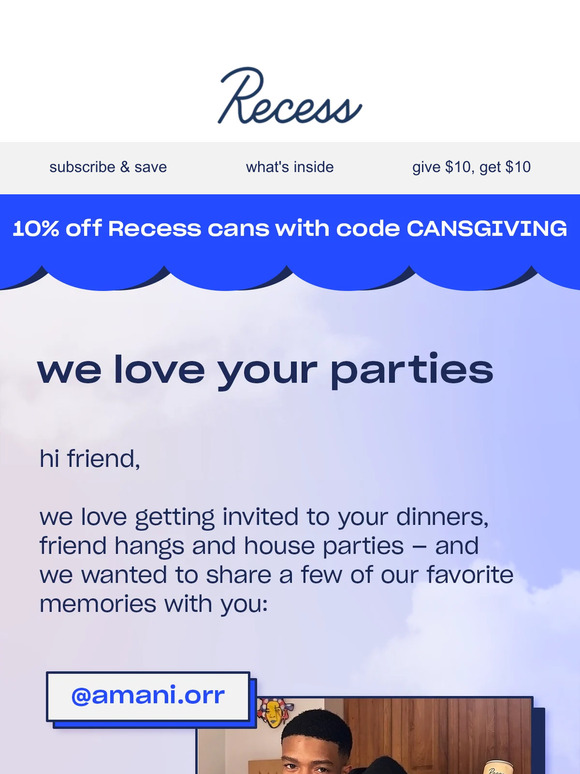 Recess: Recess at your dinner party | Milled