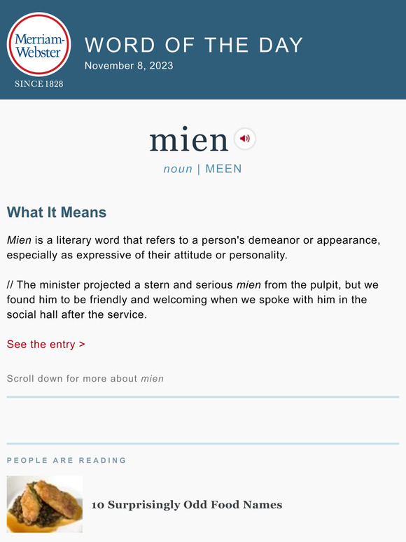 Spell It!: Mien - plus, 10 Surprisingly Odd Food Names | Milled