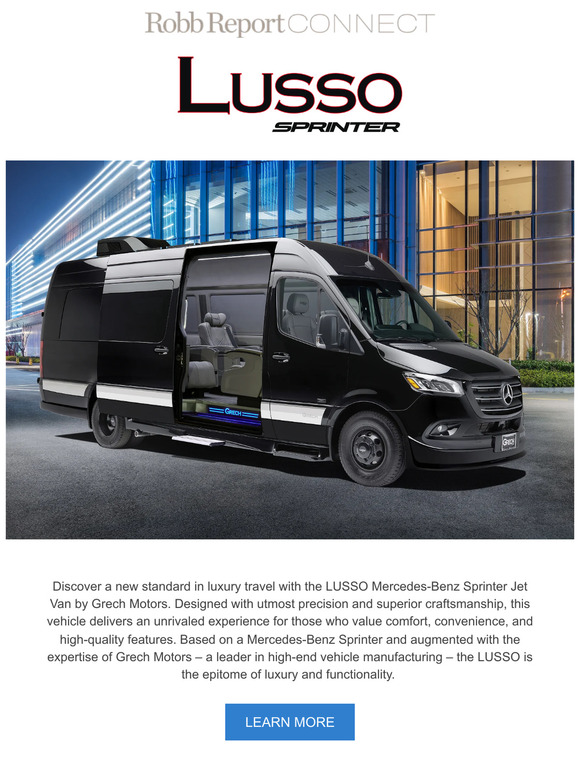 Robb Report: Discover the LUSSO Mercedes-Benz Sprinter Jet Van by Grech ...