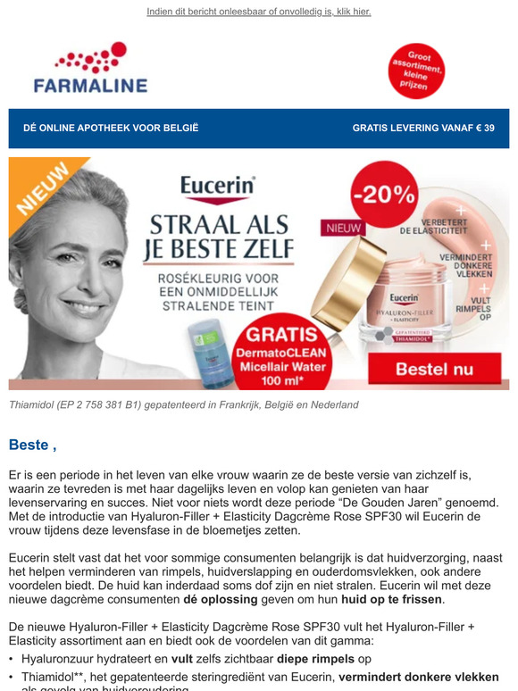 Farmaline.de: NIEUW | Hyaluron-Filler + Elasticity Dagcrème Rose SPF30 ...