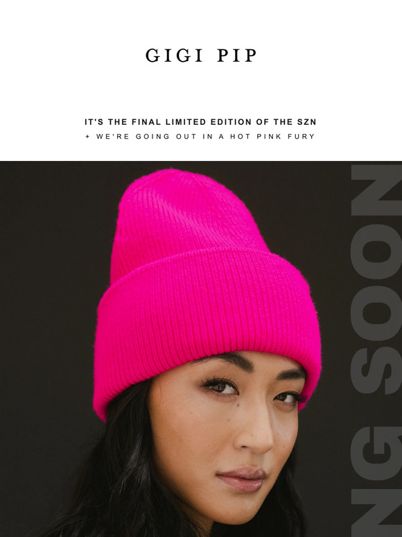 Gigi Pip: ATTN! your sneak peek at the limited edition HOT PINK beanie ...