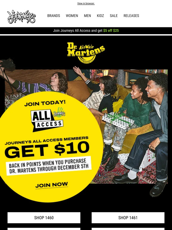Journeys: Journeys All Access members get $10 back in points ⭐ | Milled