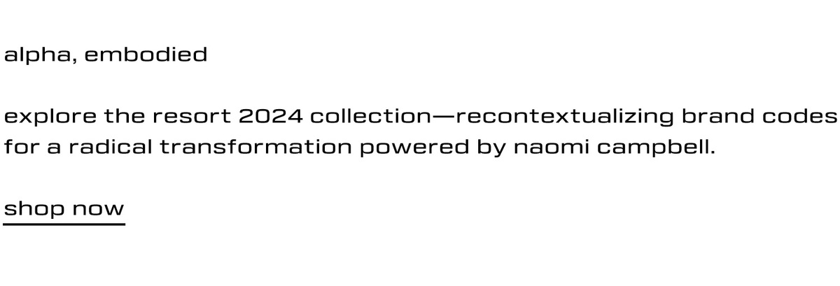 Alexander Wang: naomi campbell presents resort 2024 | Milled