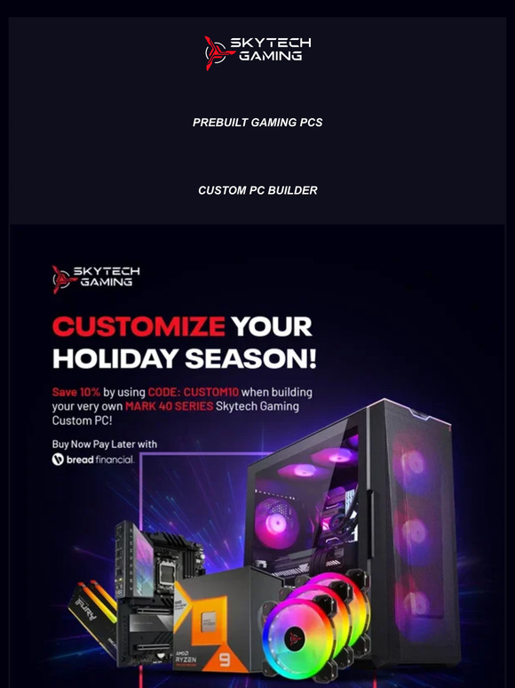 Skytech Gaming: Unleash epic gaming power with 10% off a custom high ...