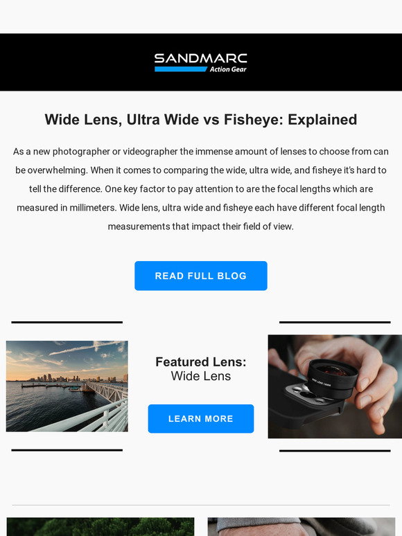 SANDMARC: Wide Lens, Ultra Wide vs. Fisheye: Explained | Milled