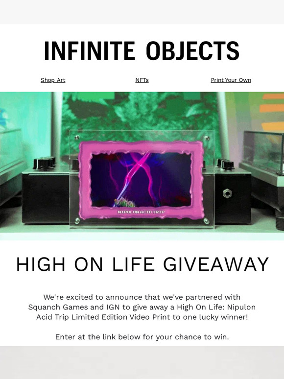 Infinite Objects: Infinite Objects X High On Life Giveaway 🚨 | Milled