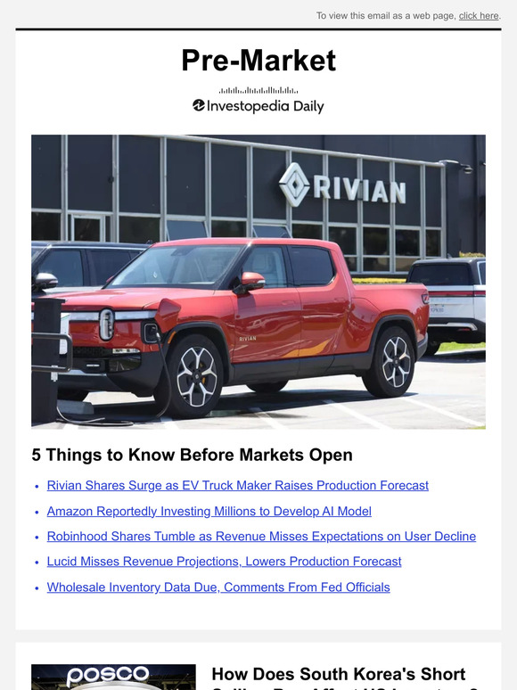 Investopedia: Rivian Shares Surge as EV Truck Maker Raises Production ...