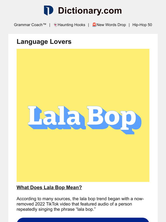 Dictionary.com: Why Is "Lala Bop" So Controversial? | Milled