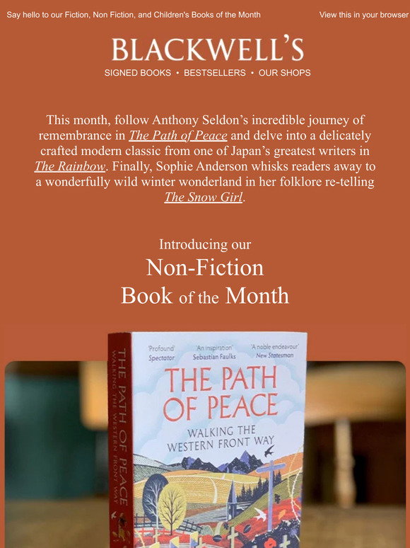 Blackwell's: Introducing Blackwell's Books of the Month | Milled