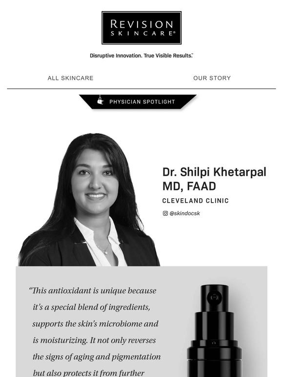 Revision Skincare: Meet Our Expert: Physician Spotlight on Dr. Shilpi | Milled