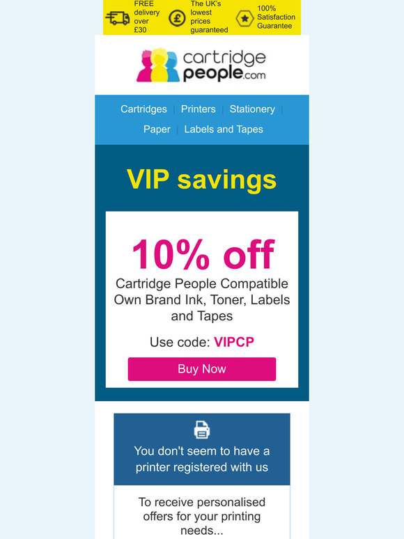 Cartridge People: Your VIP savings 🖨️ | Milled